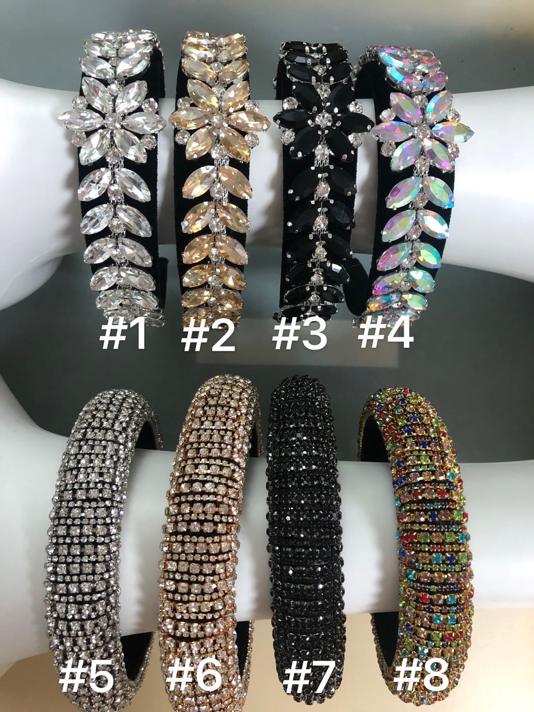 Diamond head band,custom label, tag, bag, bonnets