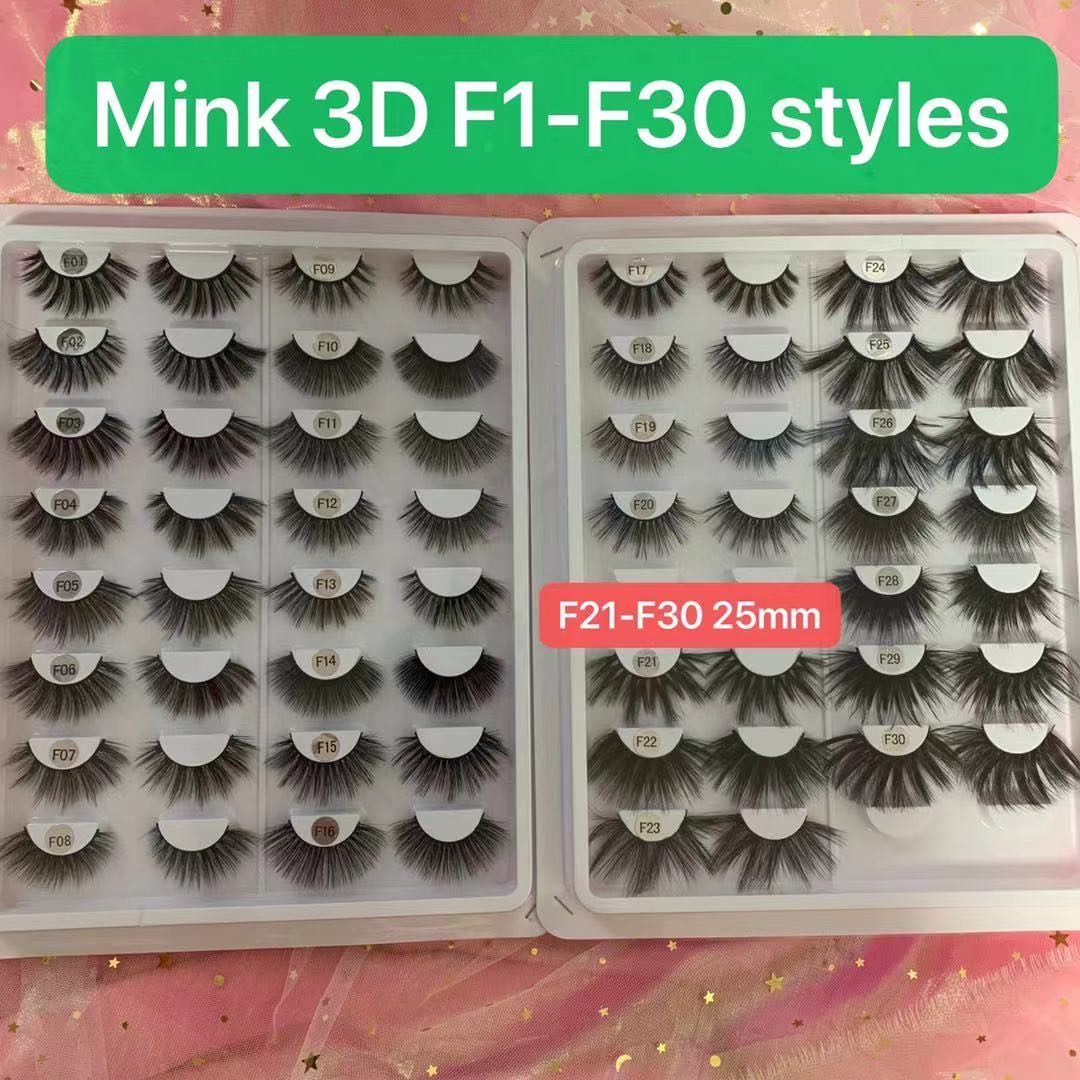 mink 3d/ F lashes & mink 4d/ 5d/ 6d lashes with regular box,Mink Lashes ...